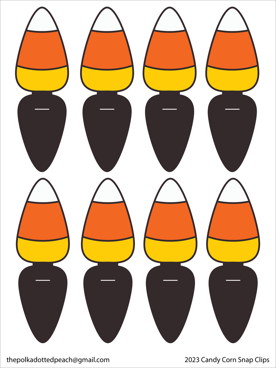2023 Candy Corn Snap Clip Sheet – The Polka Dotted Peach Supply Co.