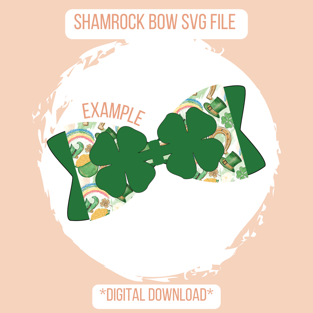 Shamrock Bow SVG *Digital Download* – The Polka Dotted Peach Supply Co.