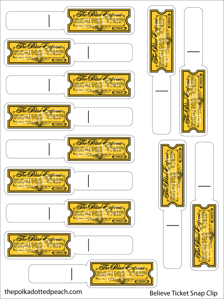 Believe Ticket Snap Clip – The Polka Dotted Peach Supply Co.