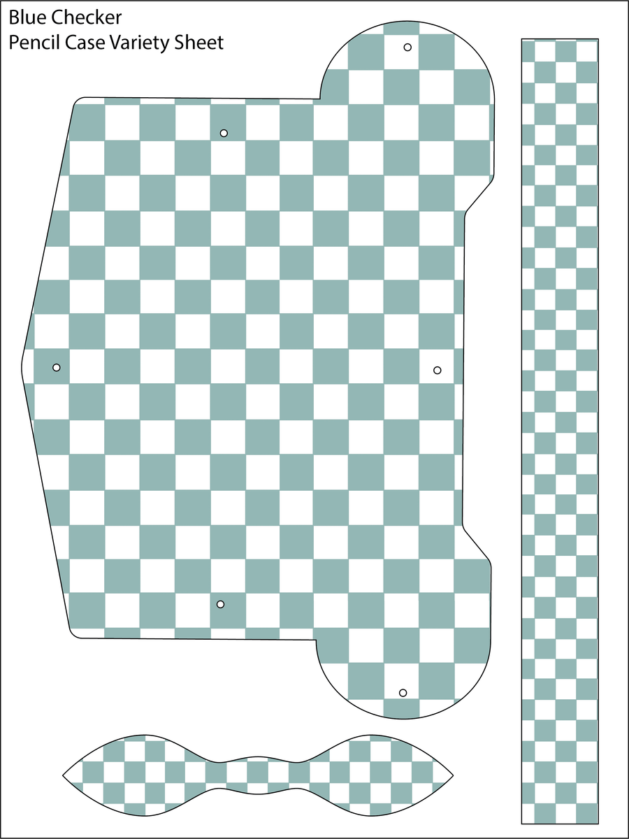 Blue Checker Supplies Pencil Case – The Polka Dotted Peach Supply Co.