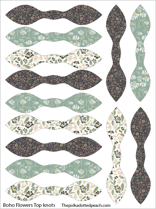 Boho Flowers Top Knots-Handcuts – The Polka Dotted Peach Supply Co.