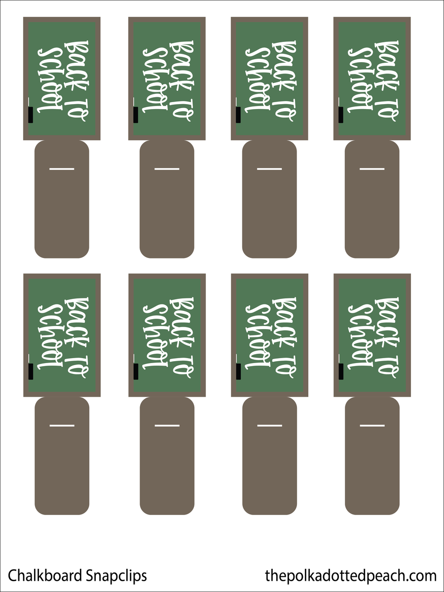 Chalkboard Snap Clip Handcut Sheet – The Polka Dotted Peach Supply Co.
