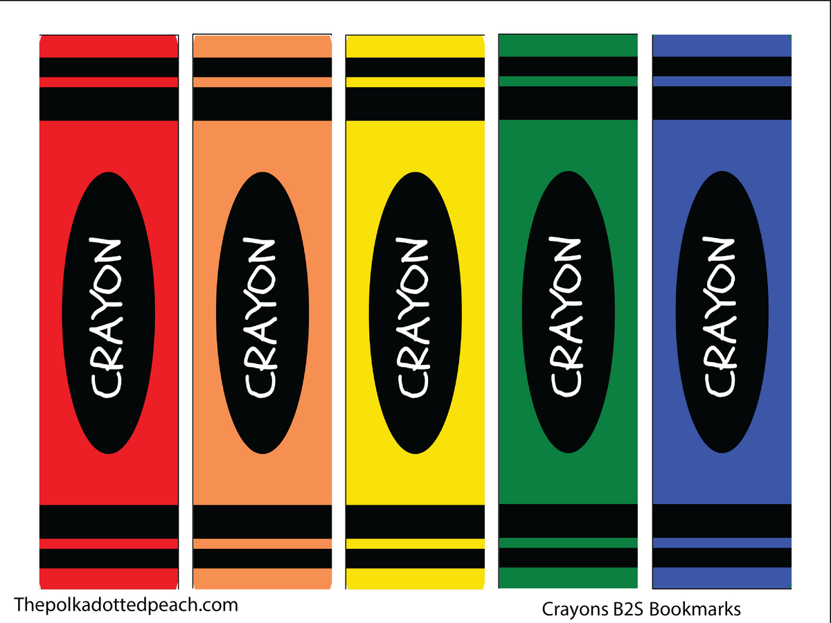 Crayon Bookmark – The Polka Dotted Peach Supply Co.