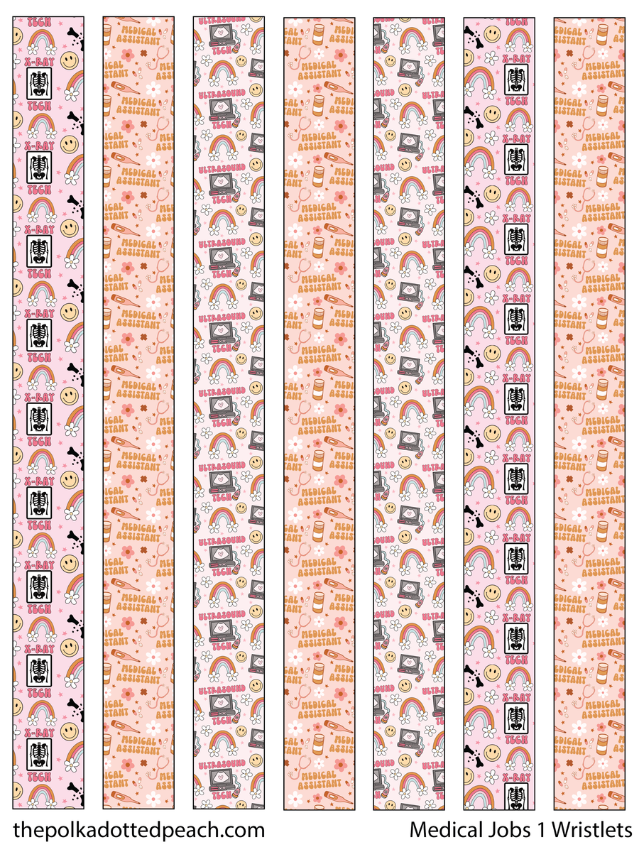 Medical Jobs Wristlets- Handcuts – The Polka Dotted Peach Supply Co.