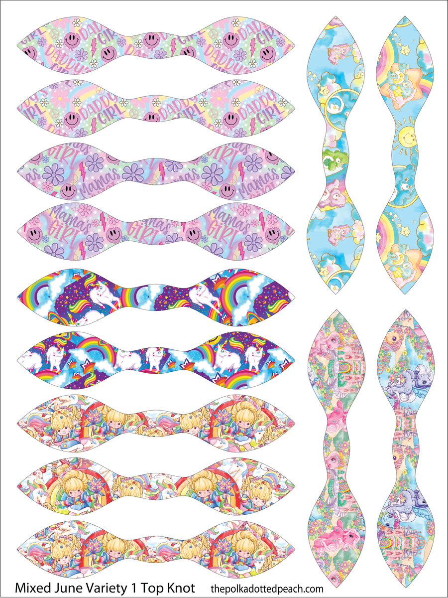 Mixed Top Knots Variety 1 – The Polka Dotted Peach Supply Co.
