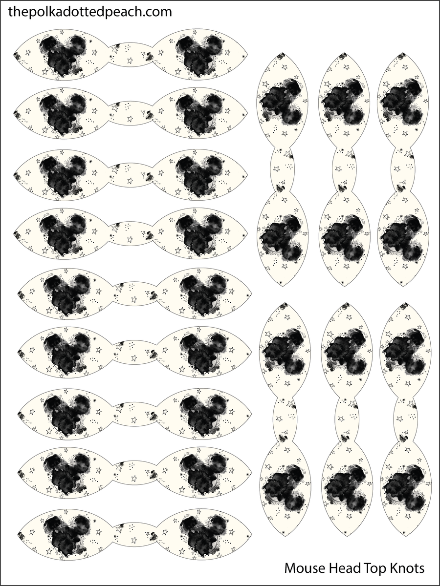 Mouse Head Top Knots-Handcuts – The Polka Dotted Peach Supply Co.