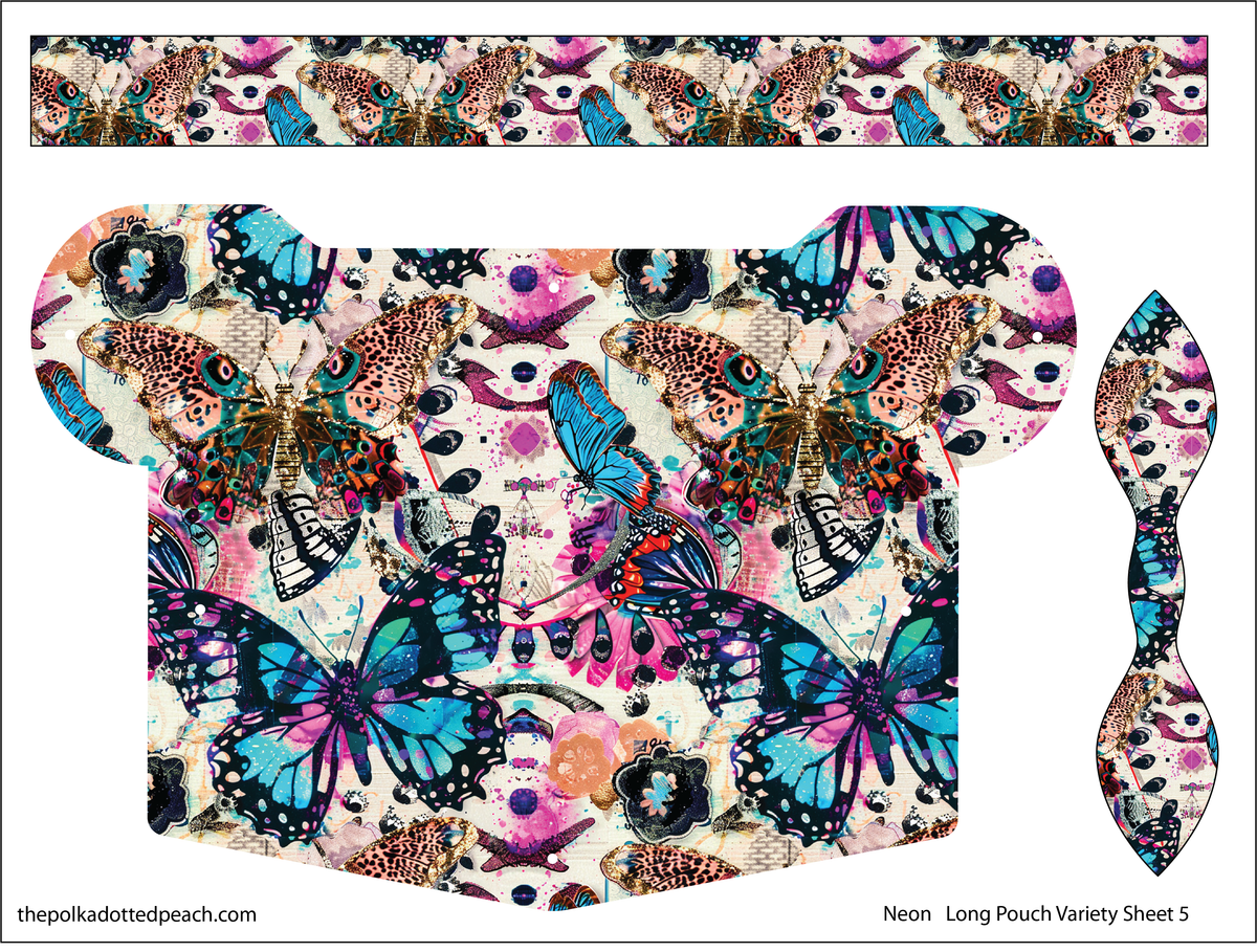 Neon Long Pouch Variety 5 – The Polka Dotted Peach Supply Co.