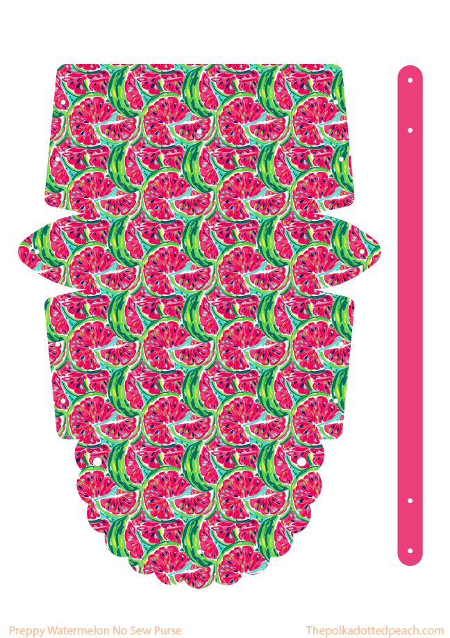 Preppy Watermelon No Sew Purse – The Polka Dotted Peach Supply Co.