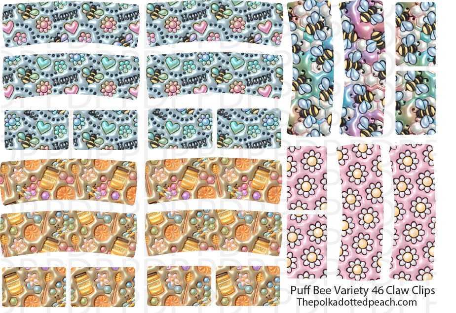 Puff Bee Variety 46 Claw Clip – The Polka Dotted Peach Supply Co.