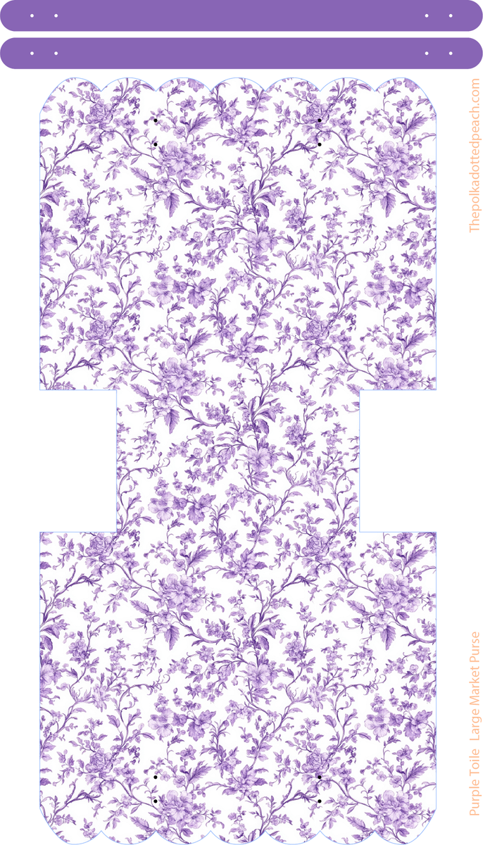 Purple Toile Large Market Sew Purse – The Polka Dotted Peach Supply Co.