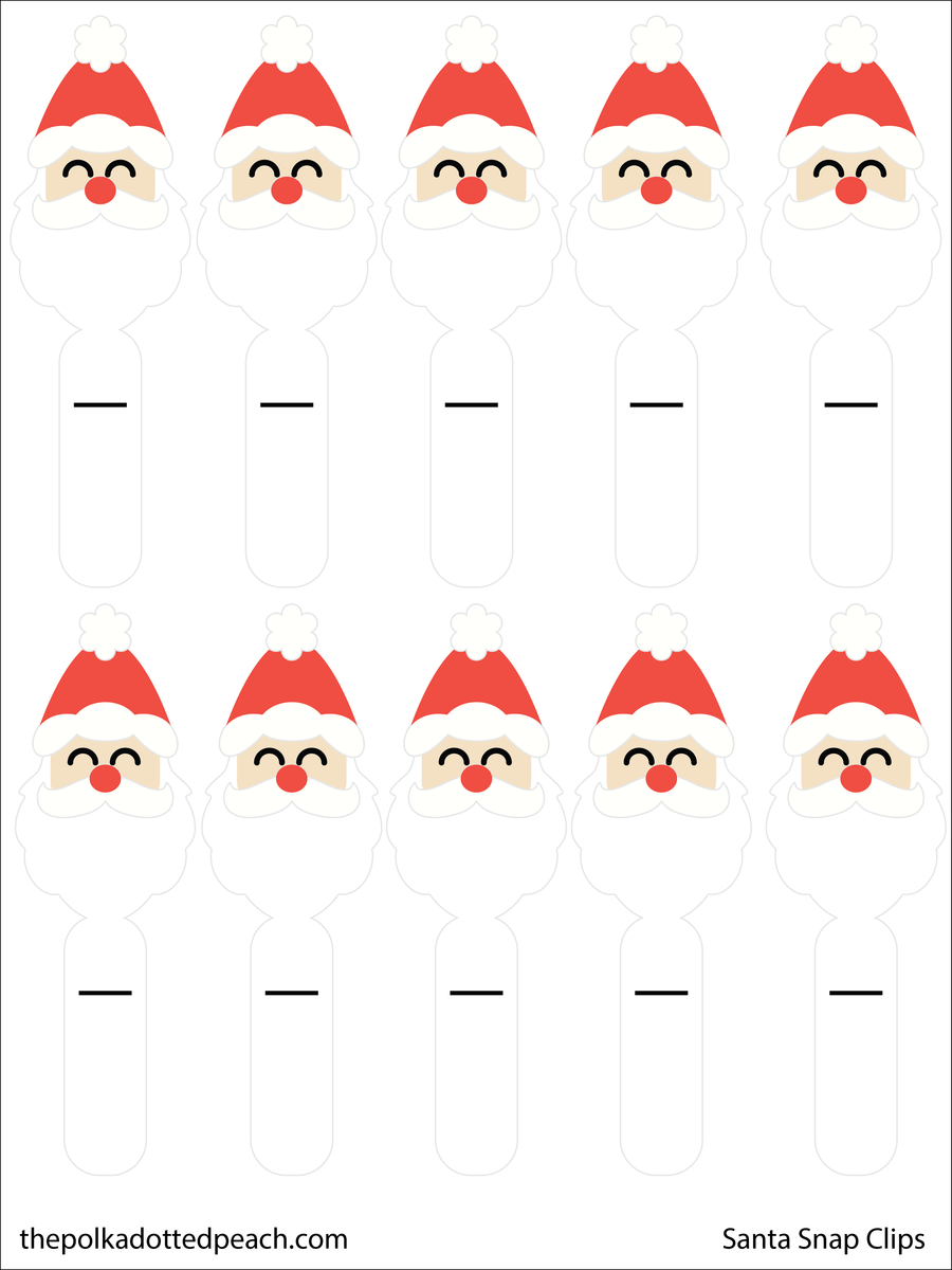Santa Snap Clips – The Polka Dotted Peach Supply Co.