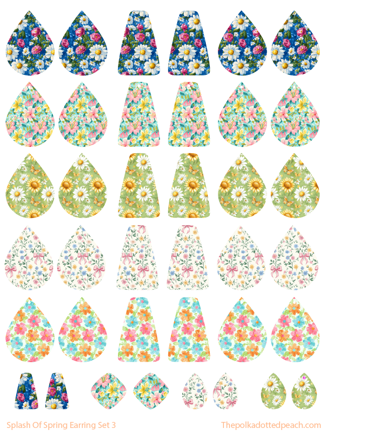 Splash Of Spring Earring Set 3 – The Polka Dotted Peach Supply Co.