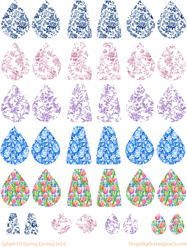 Splash Of Spring Earring Set 6 – The Polka Dotted Peach Supply Co.