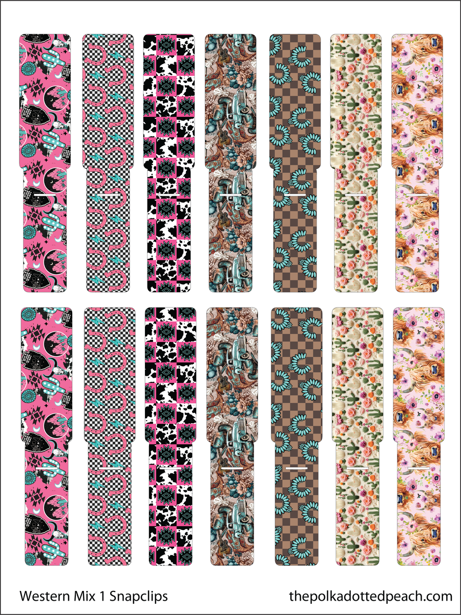 Western Mix 1 Snap Clip – The Polka Dotted Peach Supply Co.