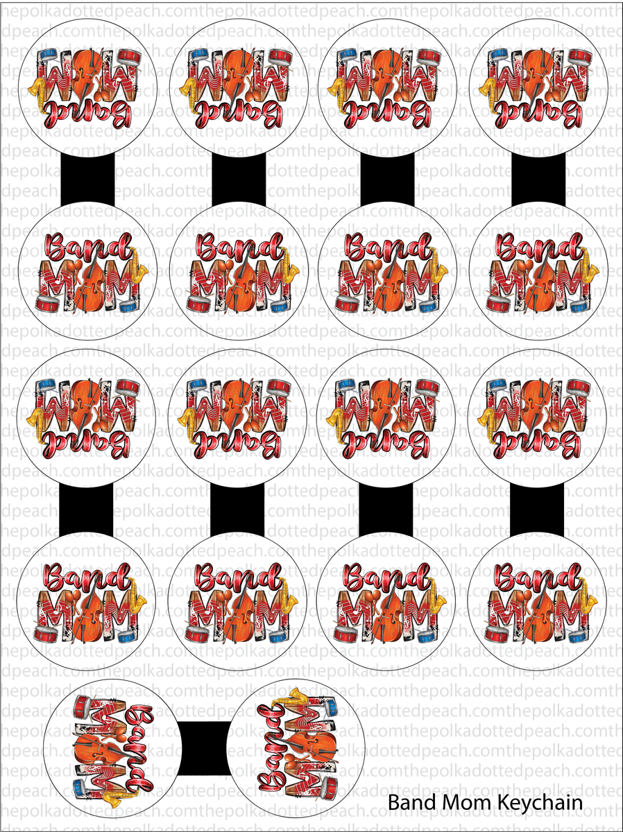 Band Mom Keychains- Handcuts – The Polka Dotted Peach Supply Co.