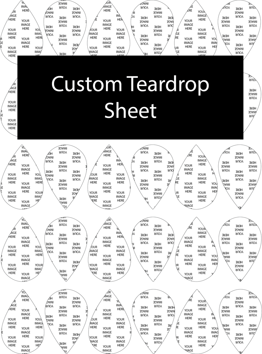 Hand Cut Sheets- Custom Teardrops – The Polka Dotted Peach Supply Co.