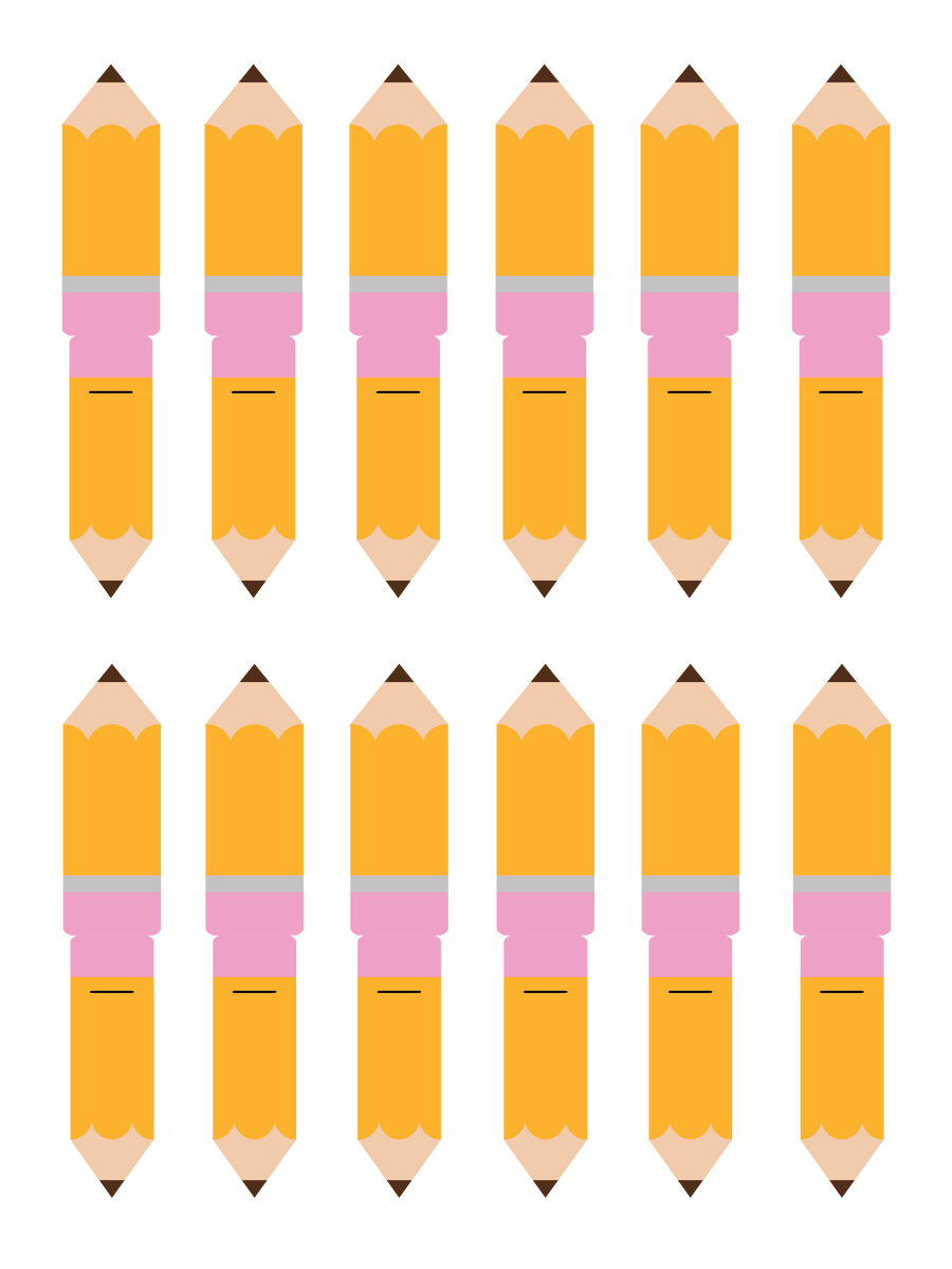 Pencils Snap Clips- Hand Cut Sheet – The Polka Dotted Peach Supply Co.