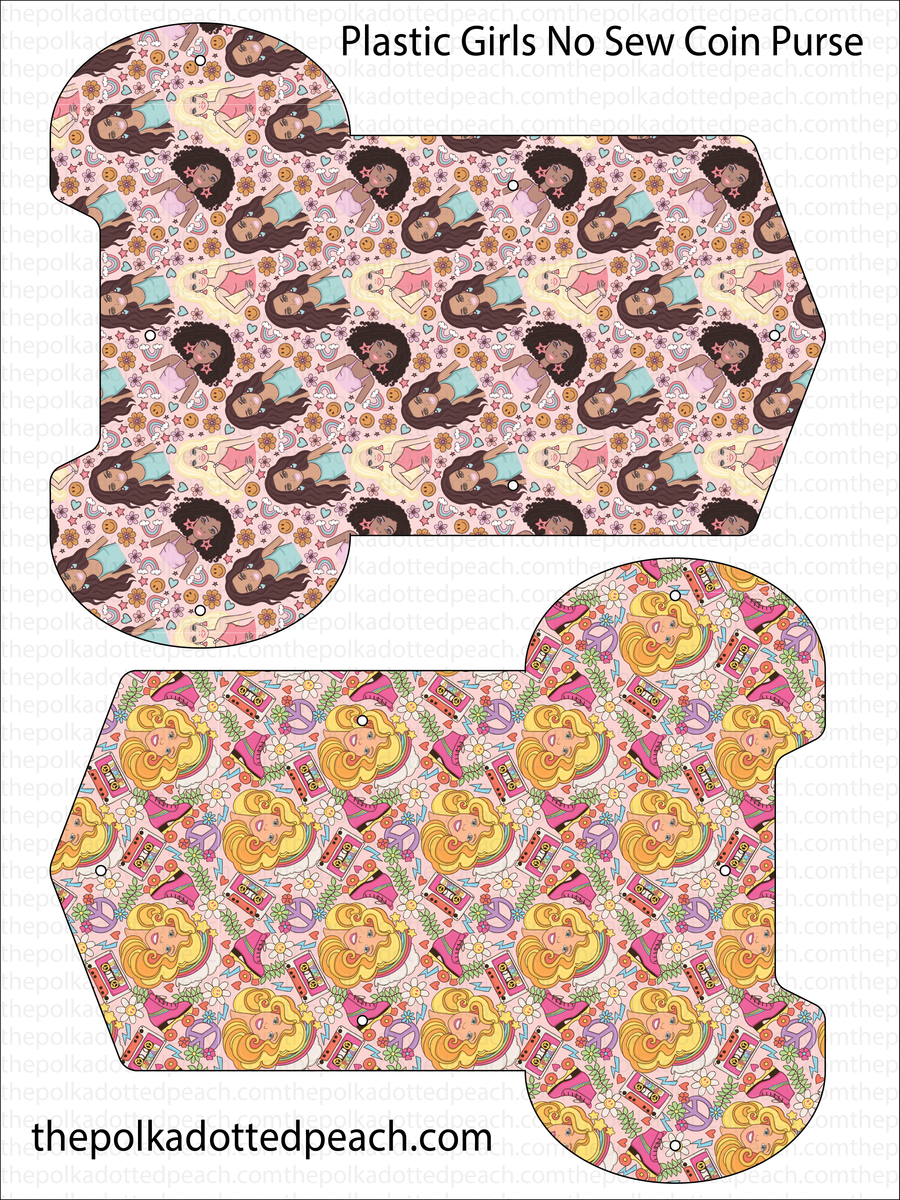 Plastic Girls No Sew Coin Purse-Handcut – The Polka Dotted Peach Supply Co.