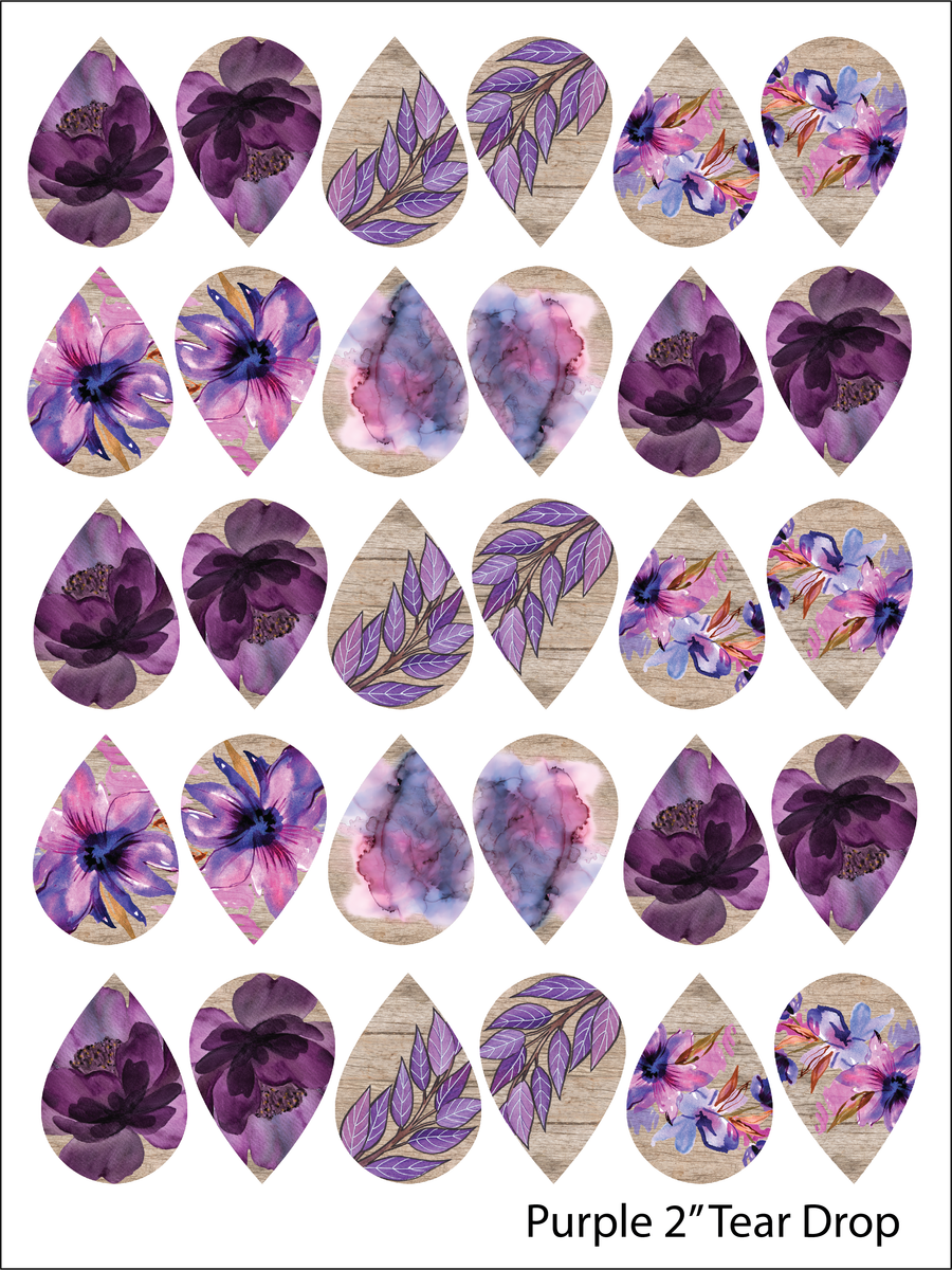 Purple Teardrops Handcut Sheet – The Polka Dotted Peach Supply Co.